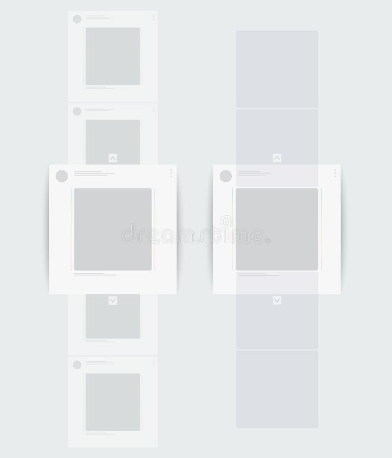 Profile of Mobile Page with Vertical Scrolling Stock Vector ...