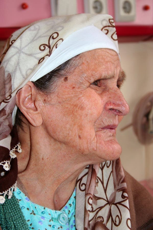 Profile of an old lady stock photo. Image of lonely, hopeless - 5156332