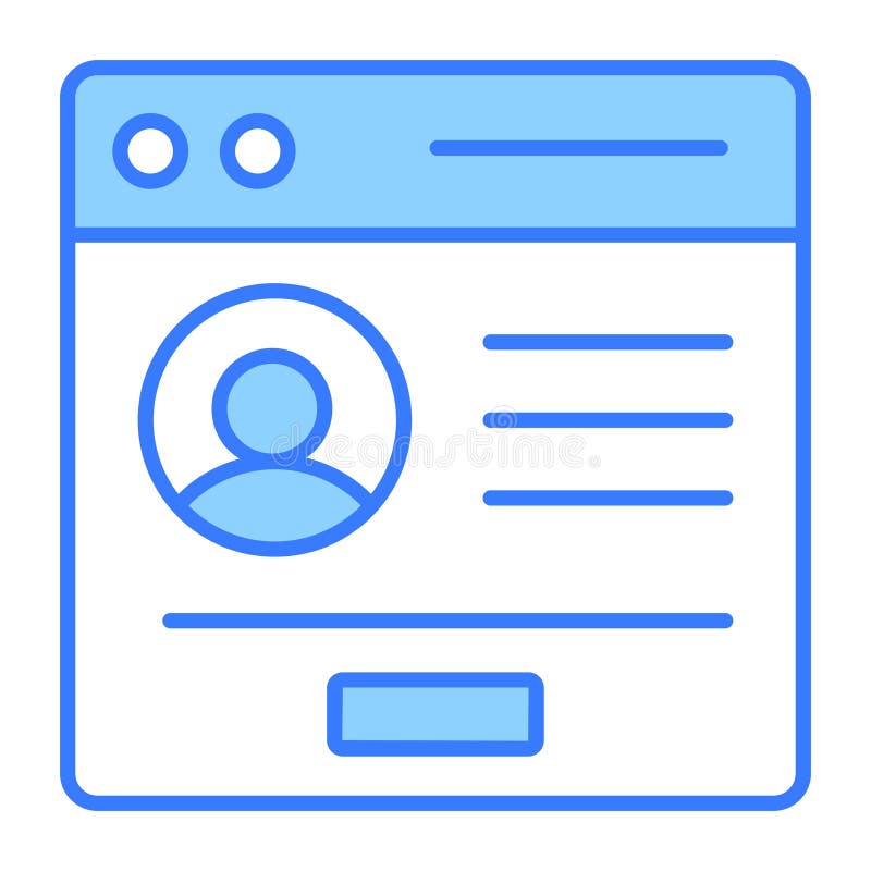 Profile Page Icon Modern Illustration Stock Vector - Illustration of ...