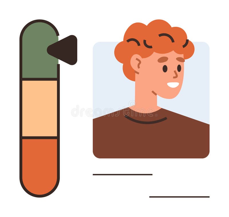 Profile Picture with Status Indicator on Vertical Color Scale for User ...