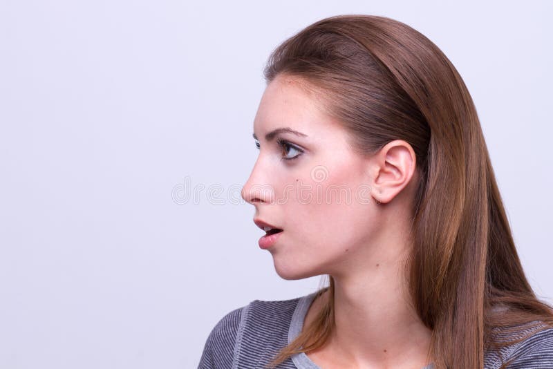 Profile portrait stock photo. Image of female, beauty - 26193350