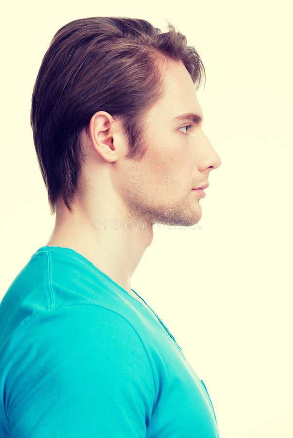 Profile Portrait of Handsome Man. Stock Image - Image of face, male ...