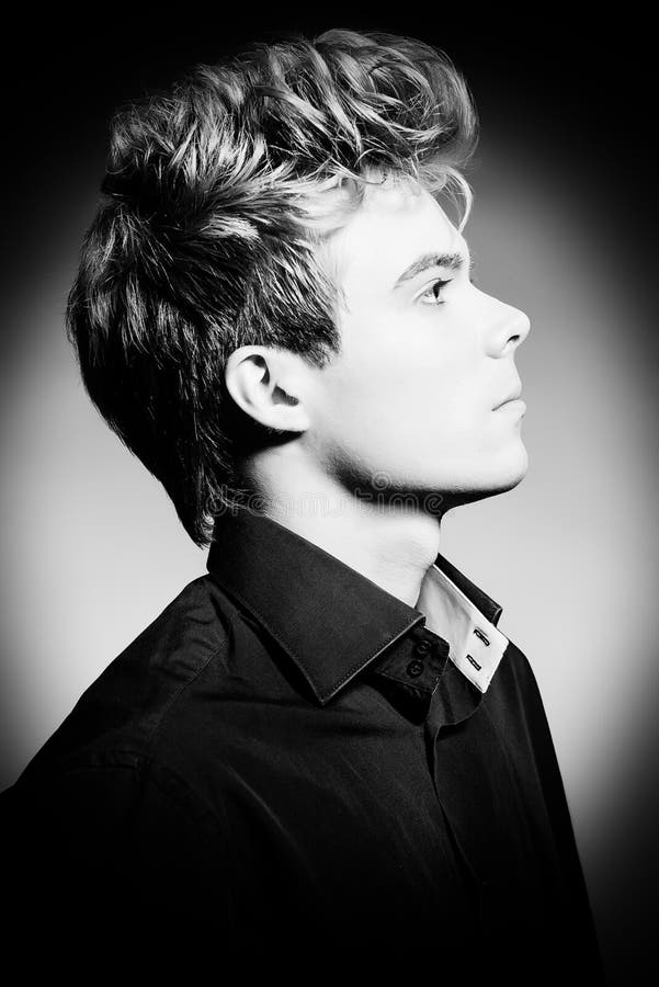 Profile portrait stock image. Image of smart, hairstyle - 39540543