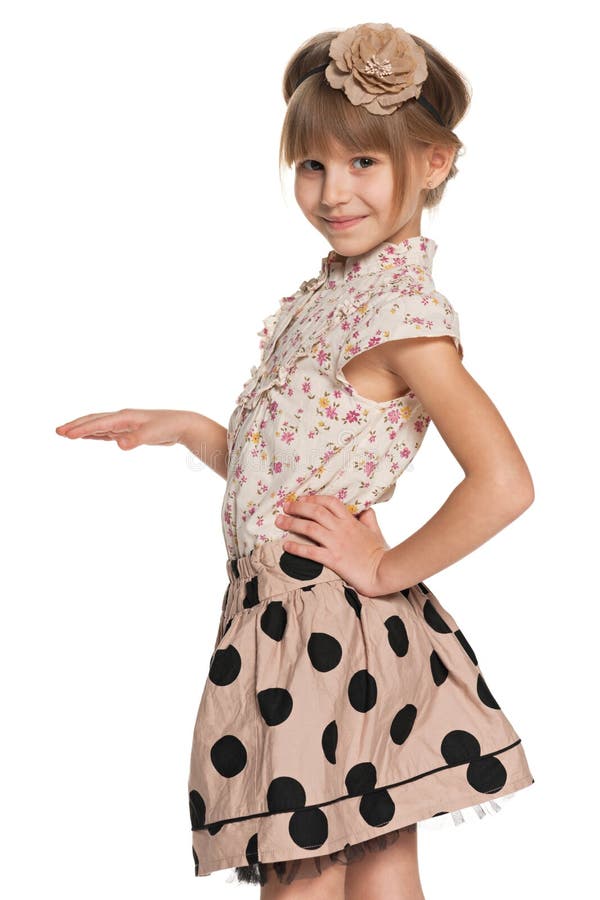 Lovely Young Girl on the White Background Stock Photo - Image of girl ...