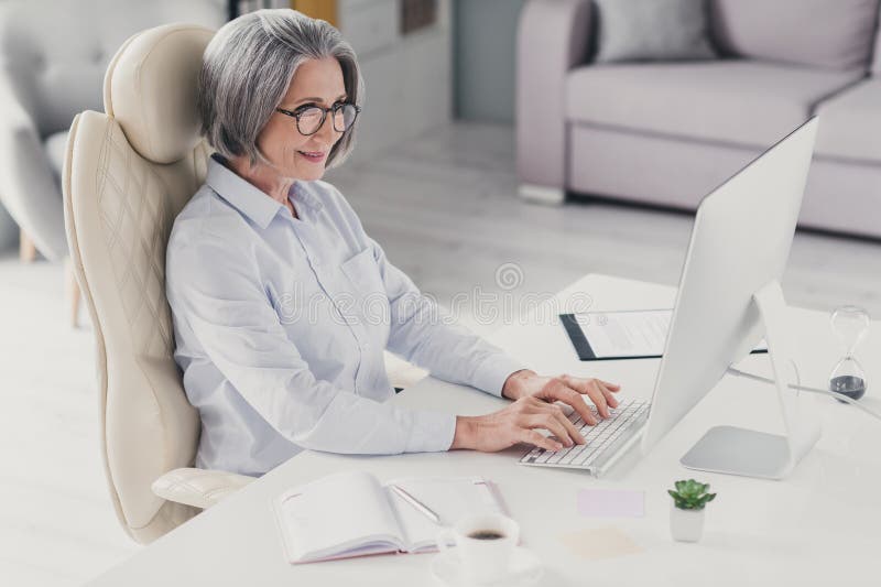 Profile Portrait of Successful Smart Representative Lady Sitting Chair ... Profile Portrait of Successful Smart Representative Lady Sitting Chair ...
