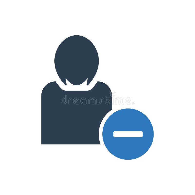 Profile Remove Icon - Woman Icon Stock Vector - Illustration of woman ...