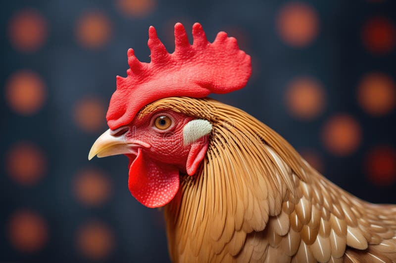 Profile of a Roosters Red Comb and Wattle Stock Photo - Image of ...
