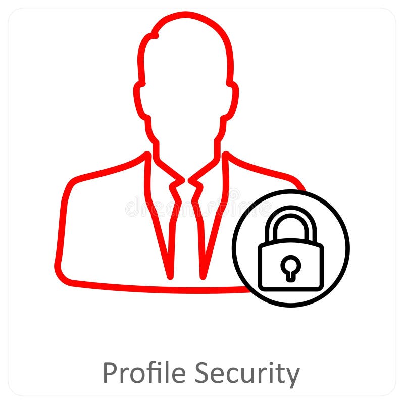 Profile Security stock vector. Illustration of lock - 340052917