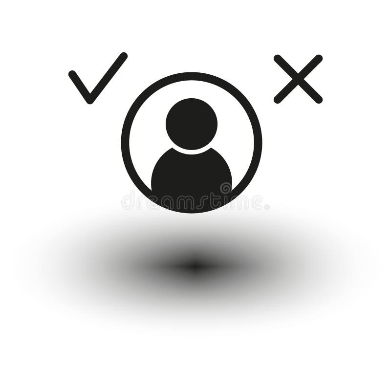 Profile Selection Icon. User Account Choice. Correct and Wrong Options ...