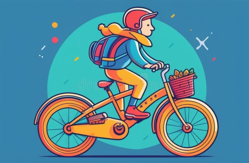 Profile Shot of a Boy Riding a Bicycle Stock Image - Image of small ...