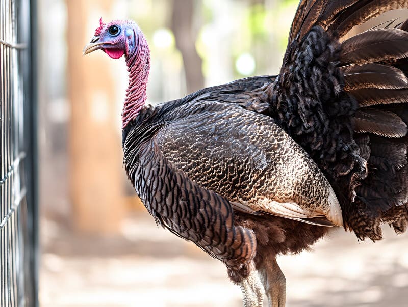Profile Shot of a Turkey Showcasing Unique Details and Textures in a ...