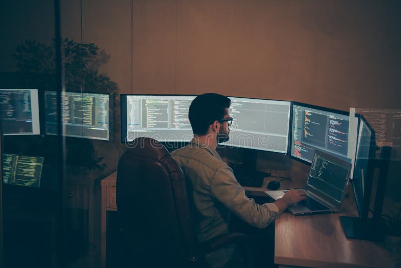 Profile Side View of His he Nice Attractive Serious Qualified Smart ...