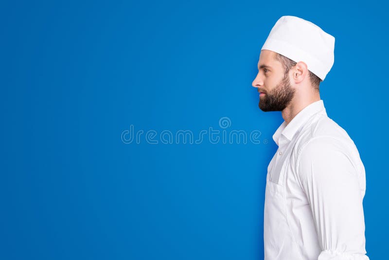 Profile Side View Portrait with Copyspace, Empty Place for ...