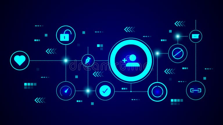 Profile. Simple Sign of Add Person Button Icon Stock Illustration ...