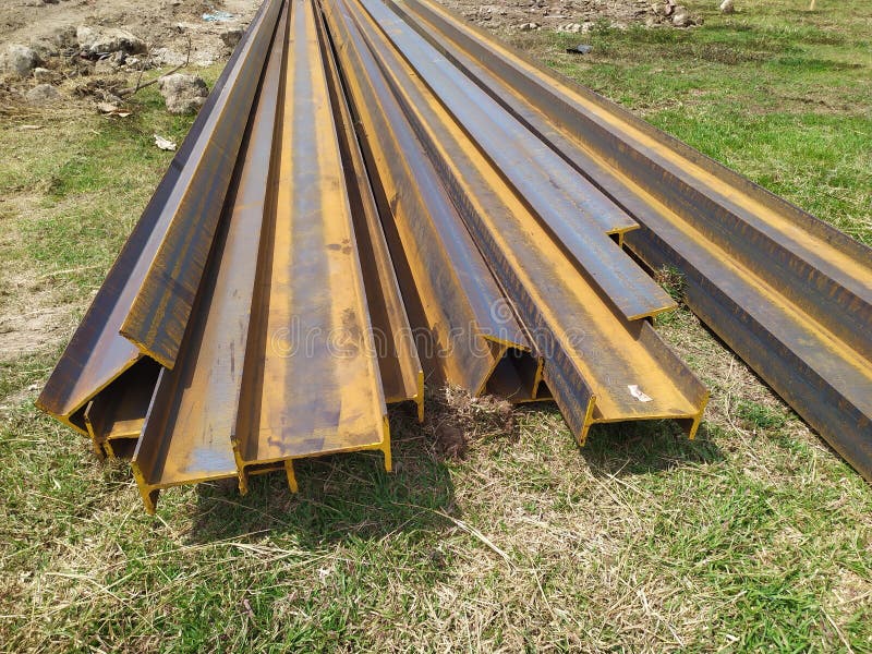 Profile Steel for Construction Building Stock Image - Image of roof ...