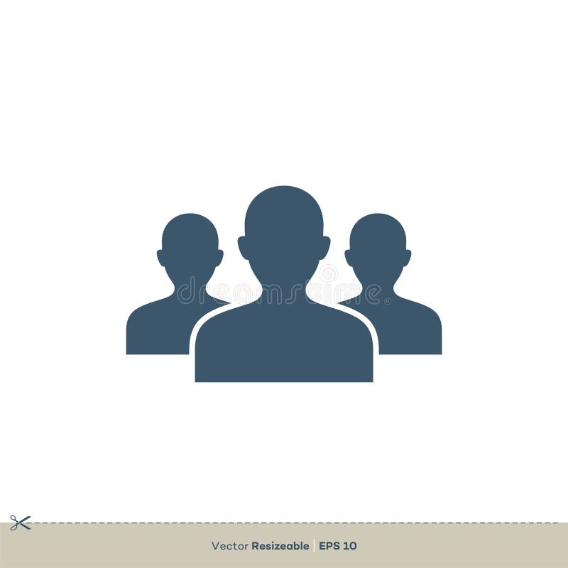 Profile Team Human Figure Teamwork Vector Icon Logo Template ...