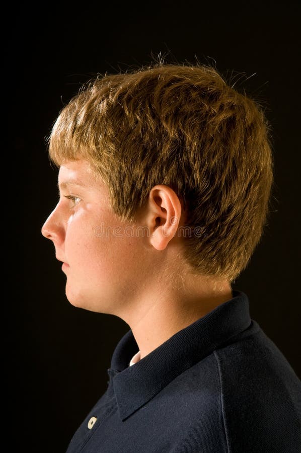 Profile, teenage boy stock photo. Image of portrait, handsome - 16238996