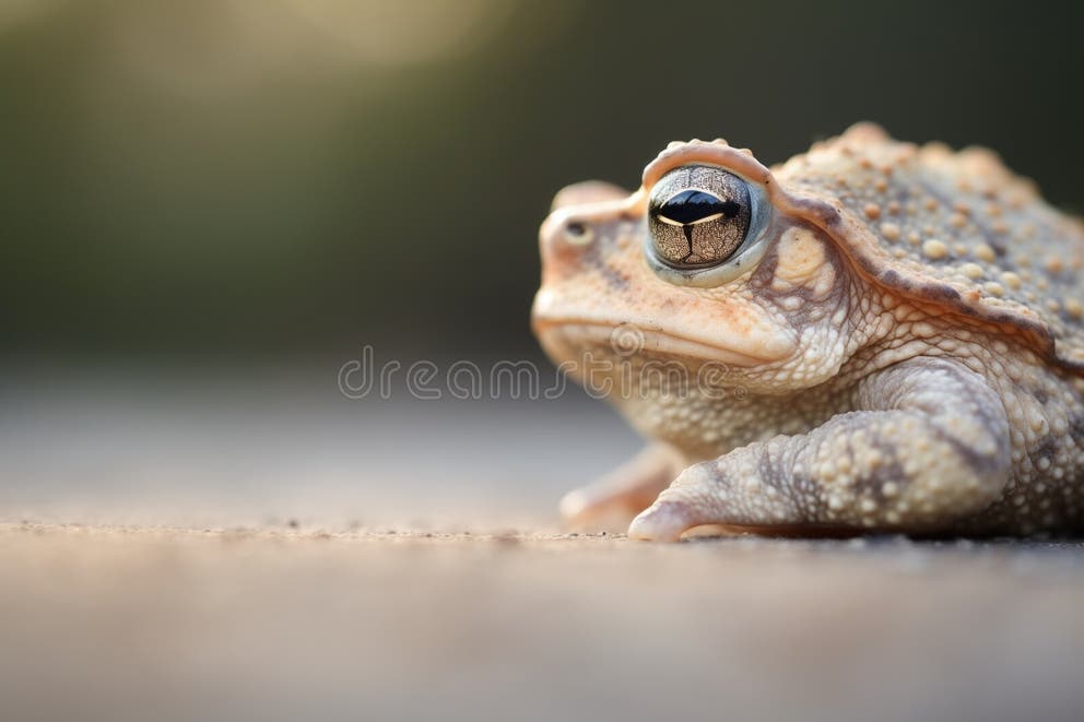 Profile of a Toad in Soft Dappled Shade Stock Image - Image of ...