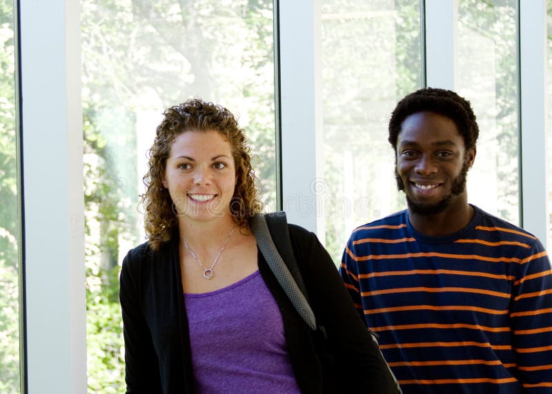 Profile of Two University Students Stock Photo - Image of classmate ...
