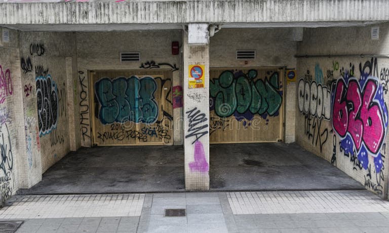 A Random Graffiti Room (3D Scenery) Stock Illustration - Illustration ...