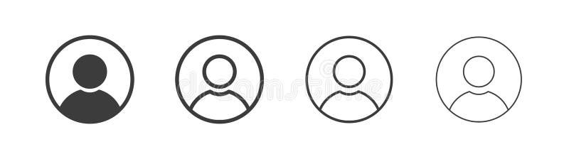 Profile vecor icon set stock vector. Illustration of technology - 340592739