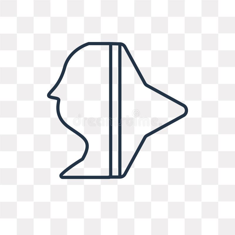 Profile Vector Icon Isolated on Transparent Background, Linear P Stock ...