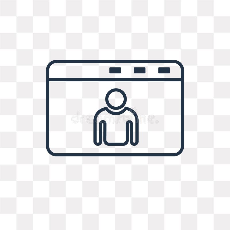 Profile Vector Icon Isolated on Transparent Background, Linear P Stock ...