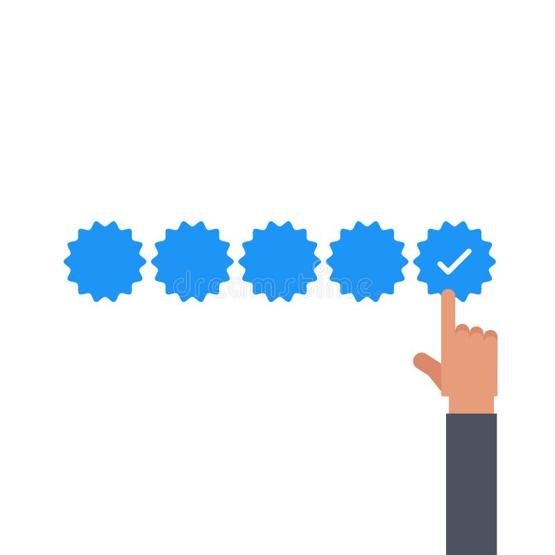 Profile Verification Check Marks Icons. Vector Illustration Stock ...