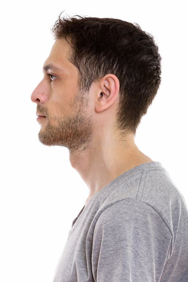 Profile View of Face of Young Man Stock Image - Image of portrait ...