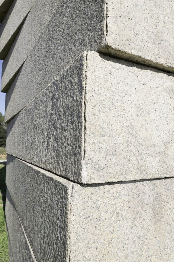 Elevated Column with Granite Plates. Stock Image - Image of bricks ...