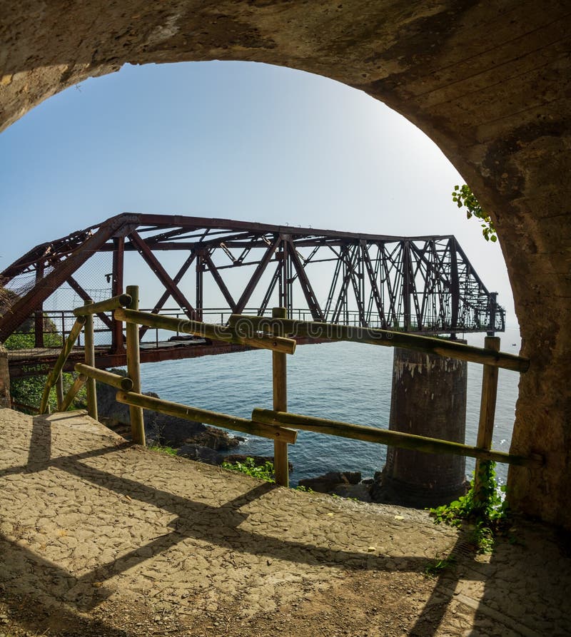 Old Abandoned Rusty Iron Loading Bay from Tunnel Stock Photo - Image of ...