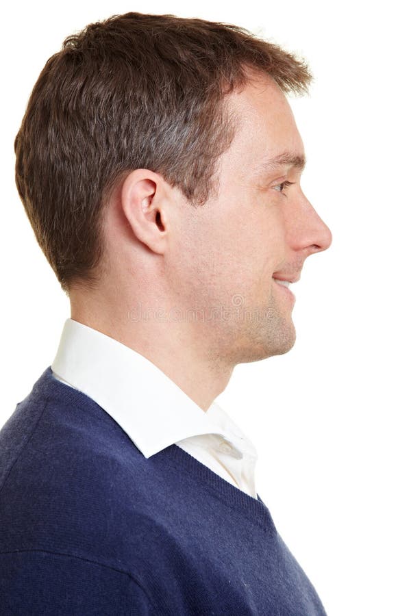 Profile View of Smiling Business Stock Image - Image of manager, eyes ...