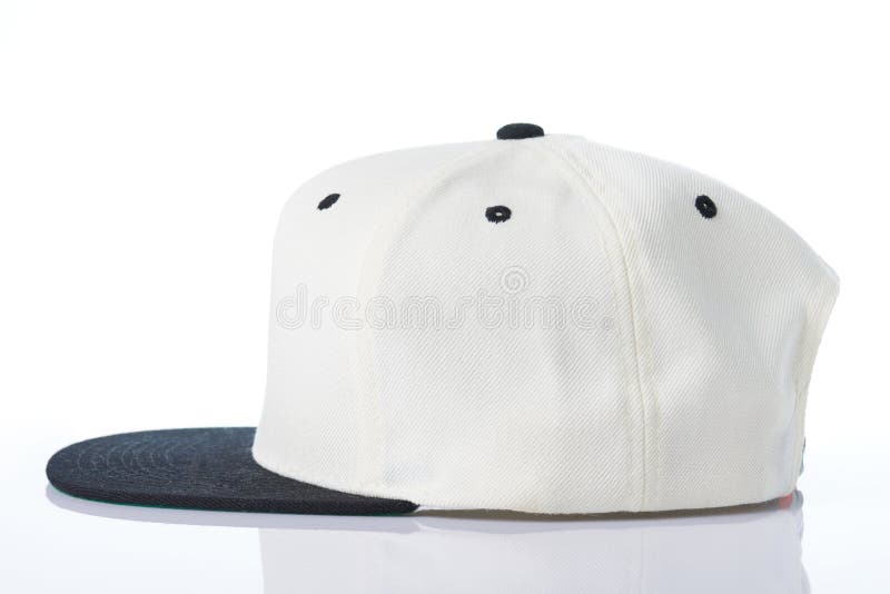 Profile View of White Baseball Cap Stock Image - Image of front, single ...