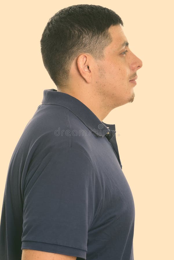 Profile View of Young Hispanic Man Studio Shot Stock Photo - Image of ...
