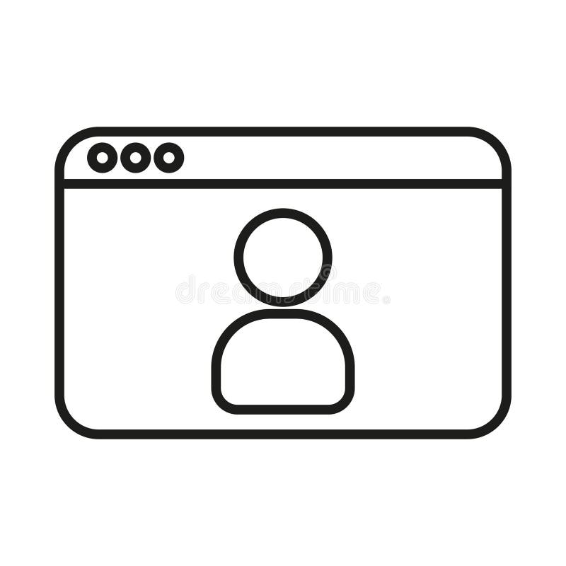 Profile Window Icon. User Avatar Interface. Minimalist Browser Window ...