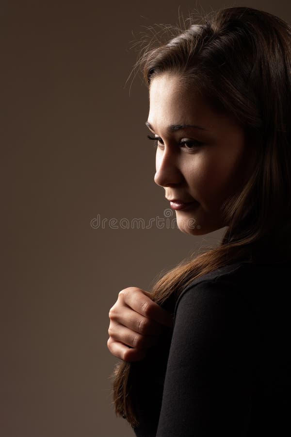 Profile of a woman stock image. Image of vertical, girl - 17089221