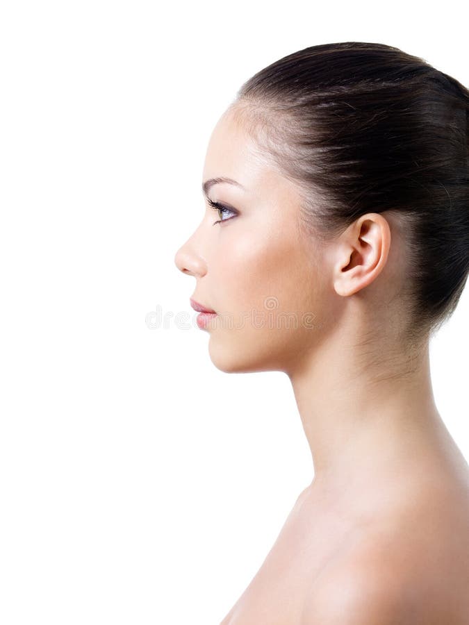 Profile of Woman with Healthy Skin Stock Image - Image of copy, beauty ...