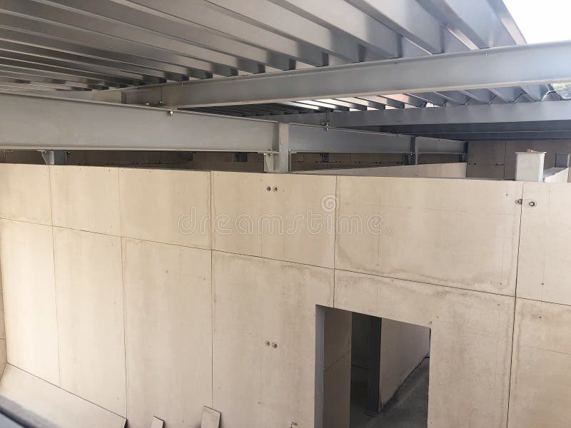 Profiled Stainless Steel Sheets and Beams and Girders. Metal Ceiling ...