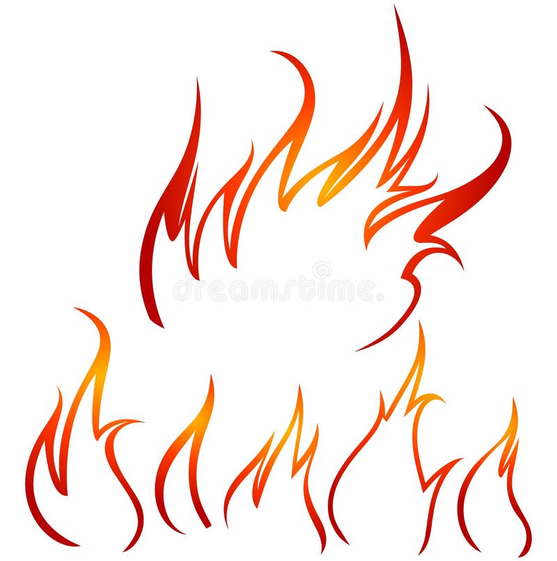 Fuoco stilizzato illustrazione vettoriale. Illustrazione di nero - 41285638