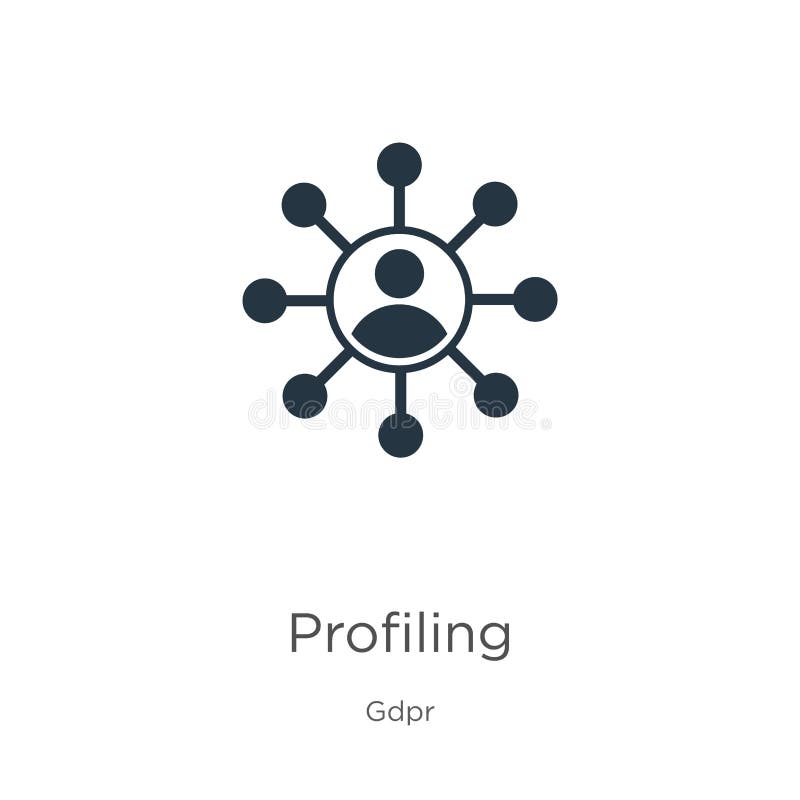 Profiling Icon Thin Linear Profiling Outline Icon Isolated On White Background From Gdpr