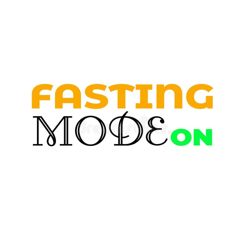Fasting Mode on Ramadan Mubarak Text Base Stock Illustration ...
