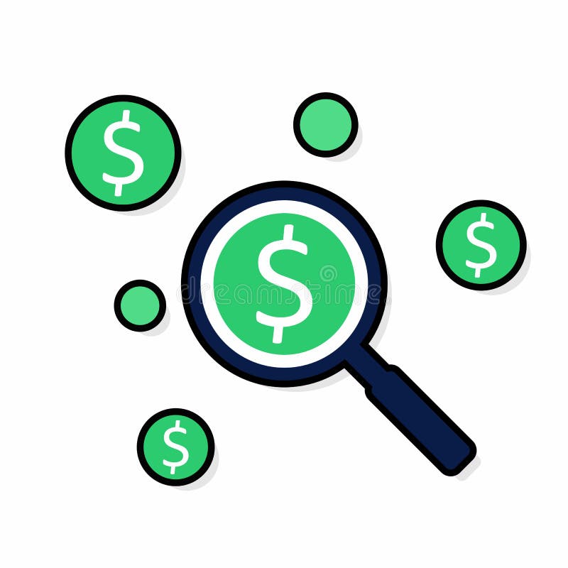 Profit Analysis - Black Stroke+Shadow Icon Vector Isolated Stock Vector ...