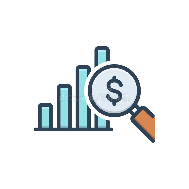 Color Illustration Icon for Profit Analysis, Investor and Data Stock ...