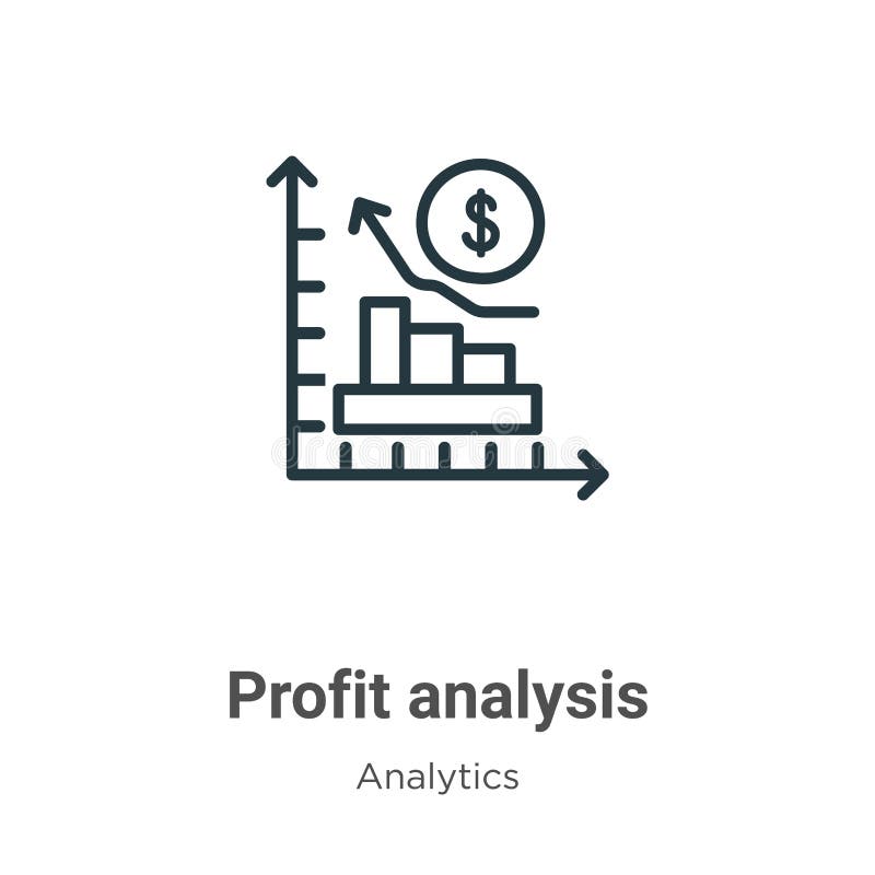 Profit Analysis Outline Vector Icon. Thin Line Black Profit Analysis ...