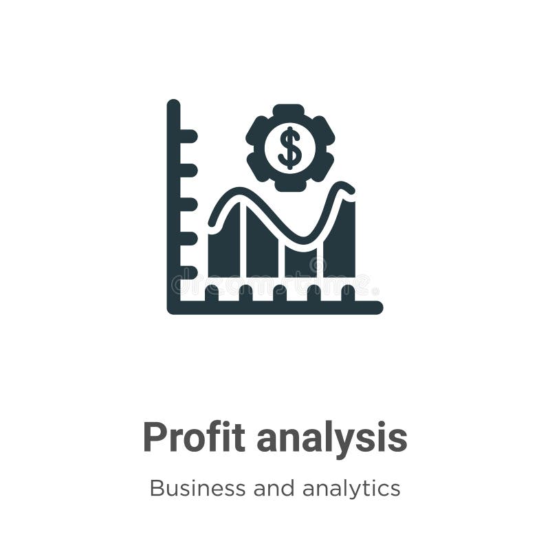 Profit Analysis Vector Icon on White Background. Flat Vector Profit ...