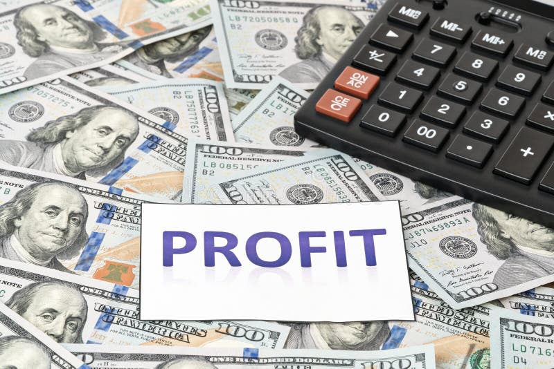Profit calculation concept stock image. Image of calculator - 81490635
