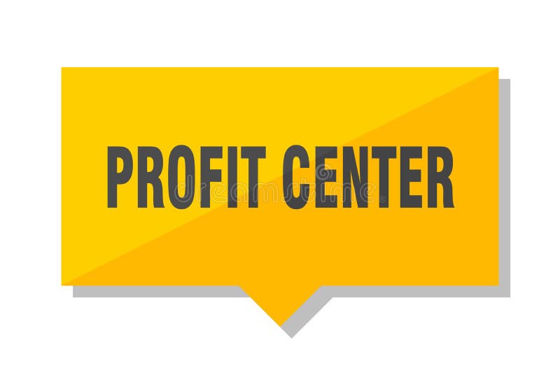 Profit center price tag stock vector. Illustration of yellow - 118554451