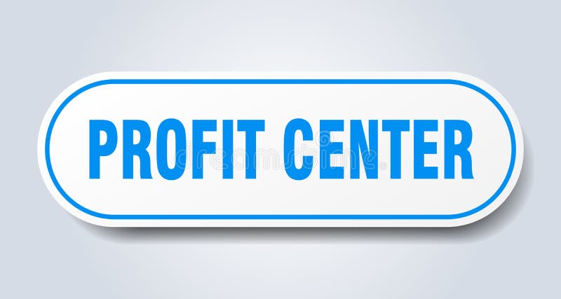 Profit center sticker. stock vector. Illustration of blue - 197152693