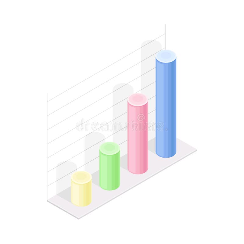 Profit Chart or Graph As Financial Accounting and Summary Isometric ...