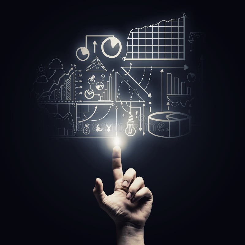 Profit chart stock image. Image of pointing, investment - 57118075